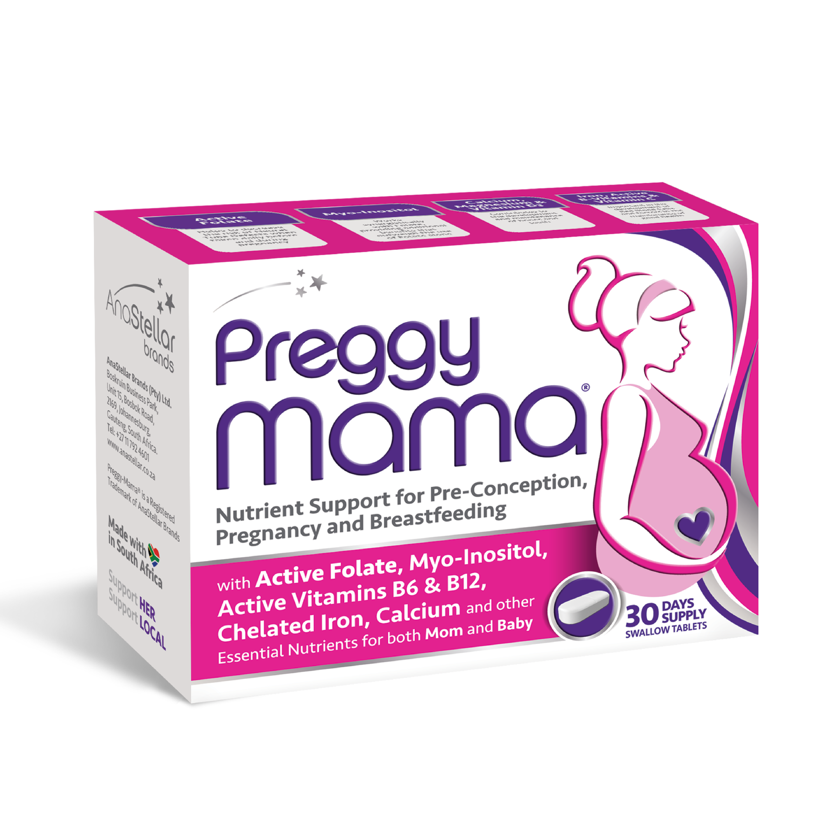AnaStellar Preggy Mama | Active Folate | 30 Tablets from AnaStellar ...