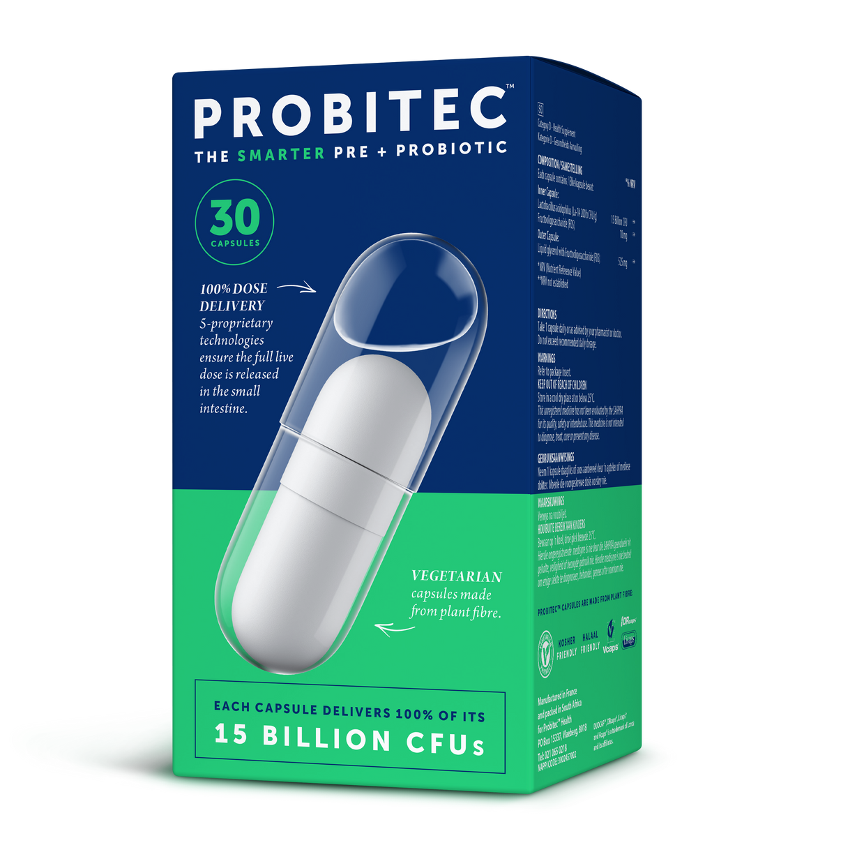 Probitec | Probiotic Advanced Gut Microbiome Probiotic | 30 Capsules ...